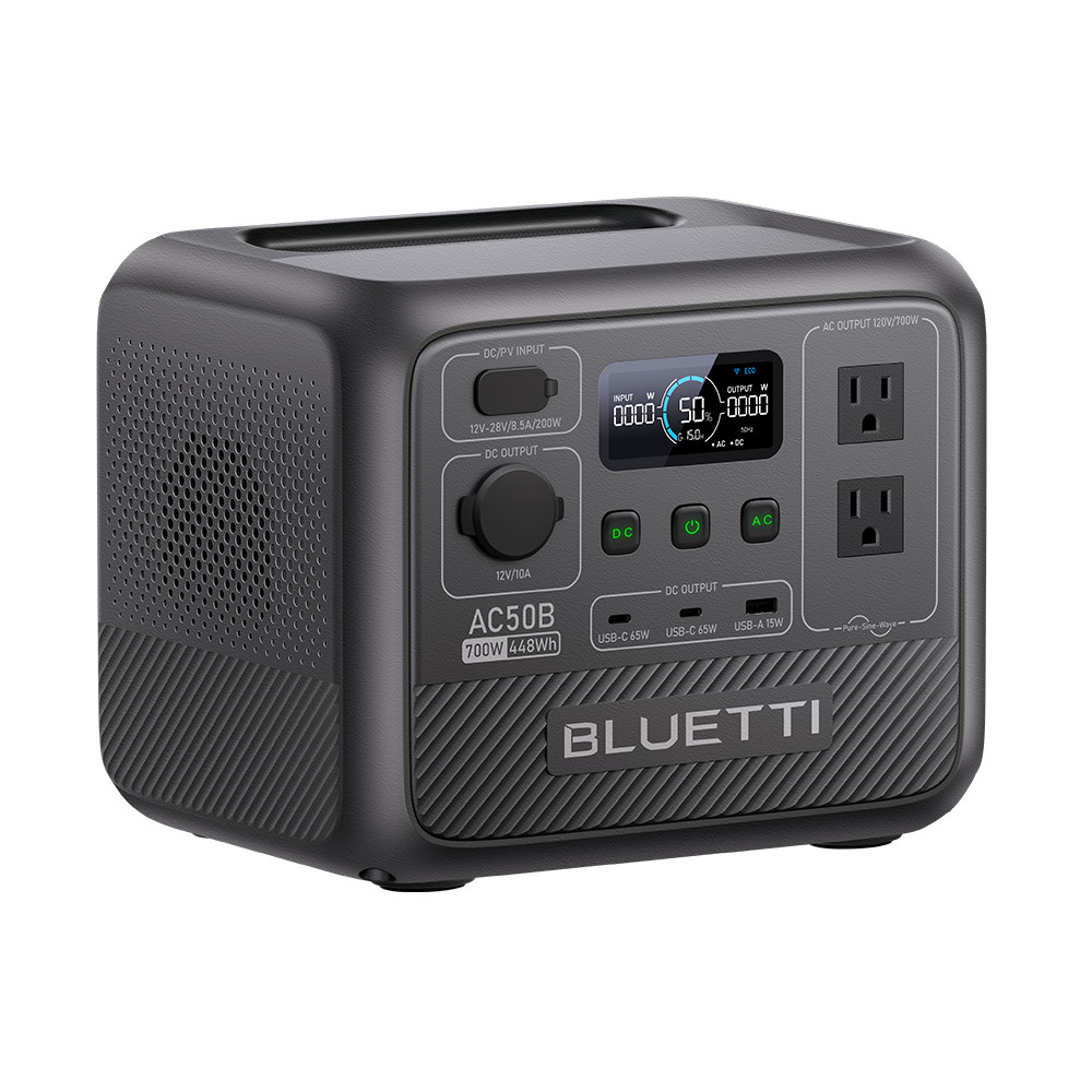 BLUETTI AC50B 700W 448Wh Portable Light Power Station for Mountain Trip ...