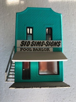 HO 2 story storefront with awning and side stairs | eBay