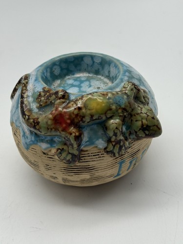 🦎Ceramic Inspirational Hope Inspire Lizard Gecko Candle Votive Holder ...