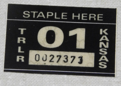 2001 Kansas trailer license plate sticker | eBay