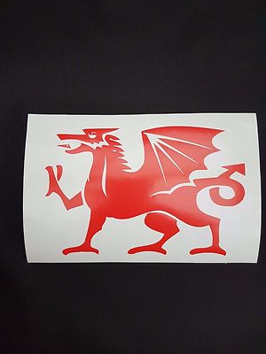 Red Welsh Dragon Vinyl Sticker Decal | eBay UK