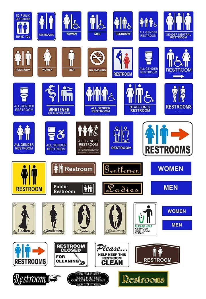 Staff Only Signs Restroom