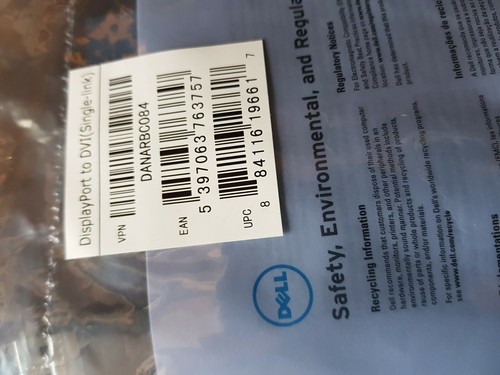 Dell Display Port Adaptateur To Dvi 5KMR3 KKMYD NEUF | eBay