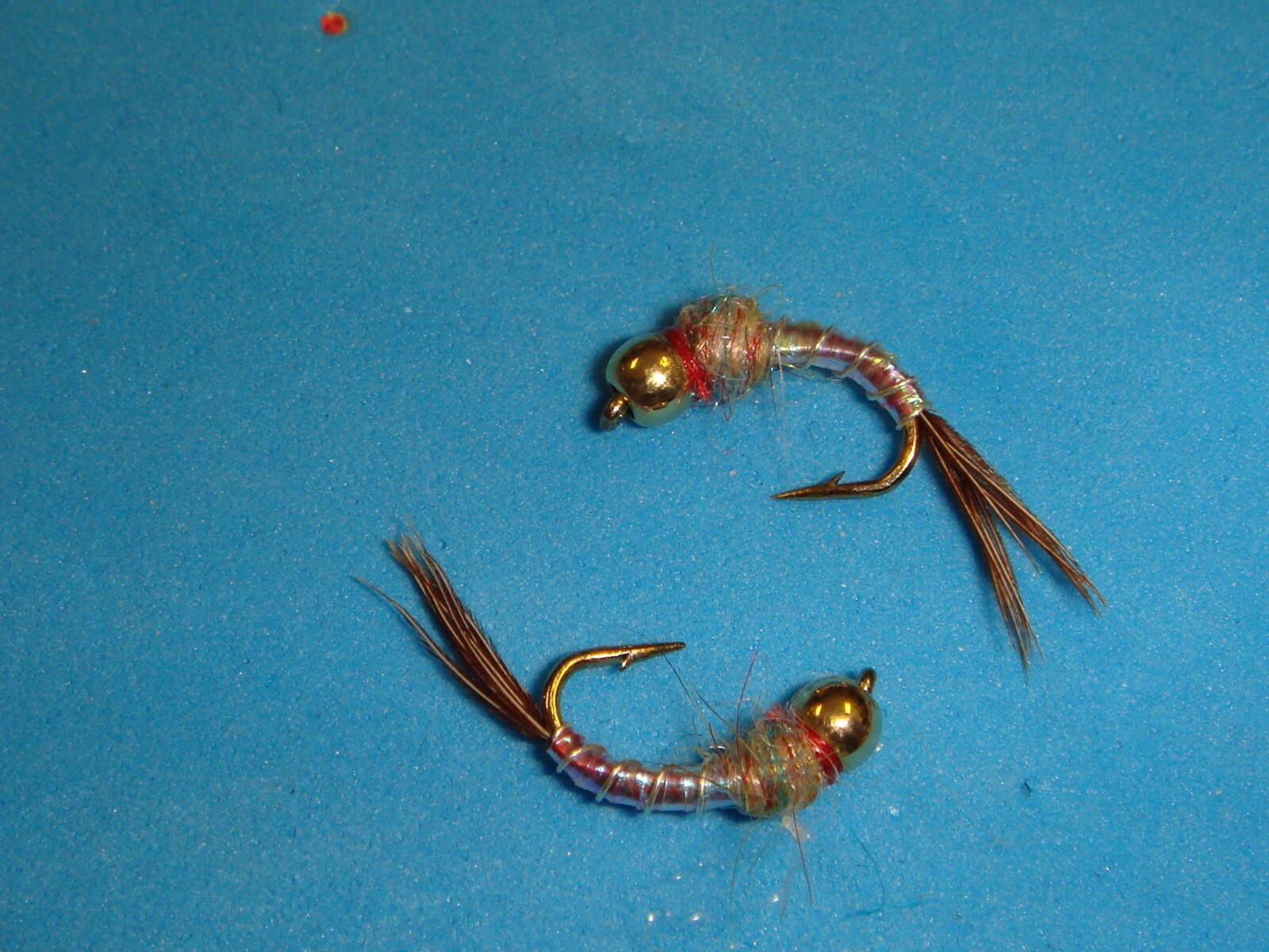 FLY FISHING FLIES - BH RAINBOW WARRIOR Mayfly Nymphs size #16** (6 pcs ...