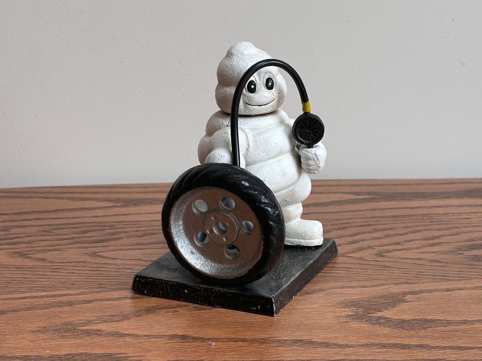 Michelin Man Figure Repro Bibendum Swivel Head Cast Iron 16.5cm | eBay UK