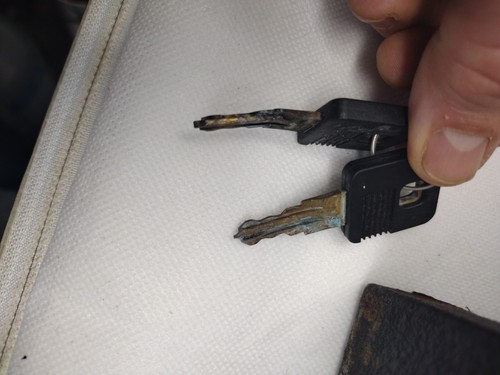 Vintage Sears Craftsman RALLY Tool Box Chest Keys 4 Drawer w Top Tray ...