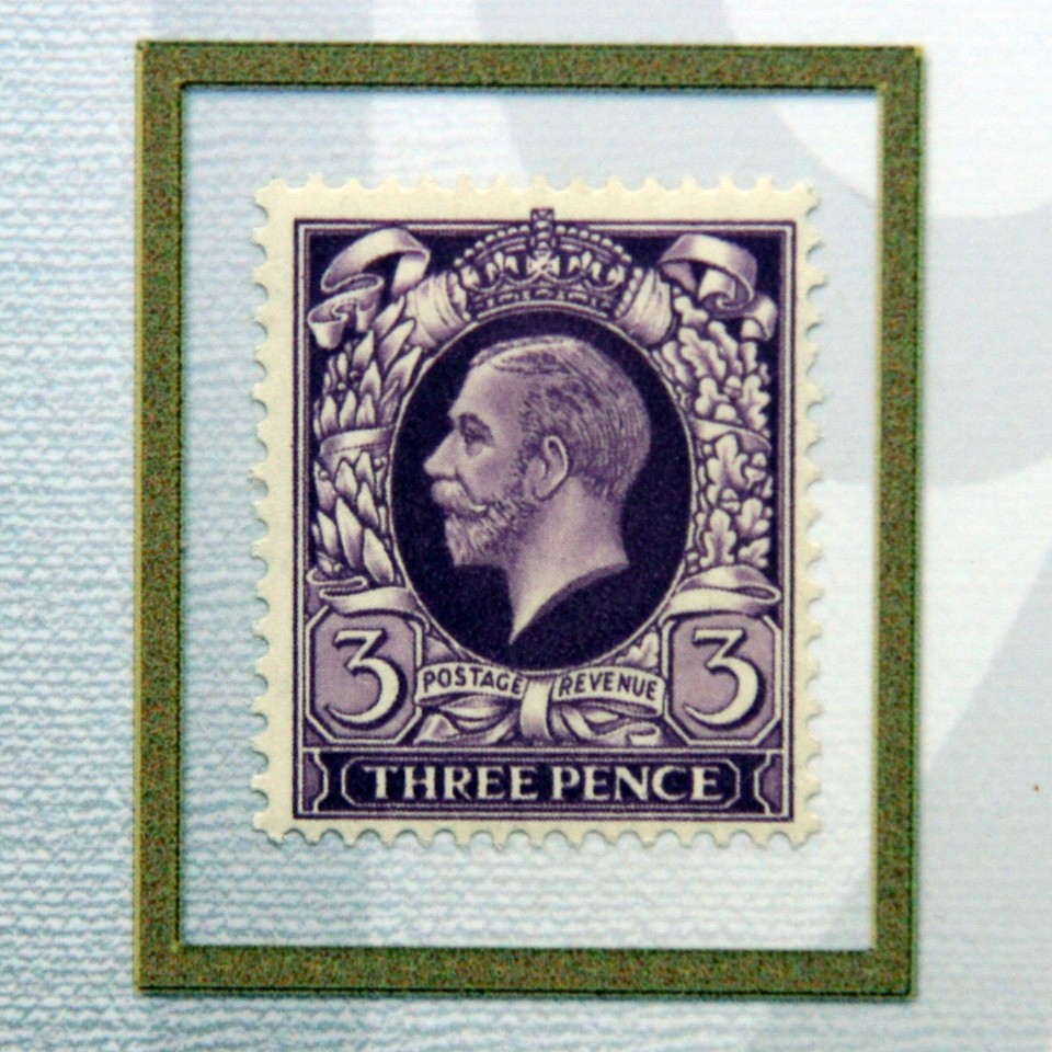 1920 Silver Three Penny Coin And King George V 3d Stamp Framed | eBay UK