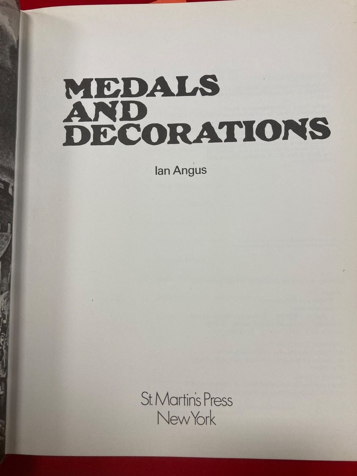 Medals and Decorations, Angus, Ian, Ward Lock Limited., 1973, Har | eBay