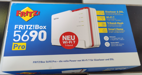 AVM FRITZ!Box 5690 Pro DSL +Glasfaser Modem Router WLAN Mesh WiFi 7 ...