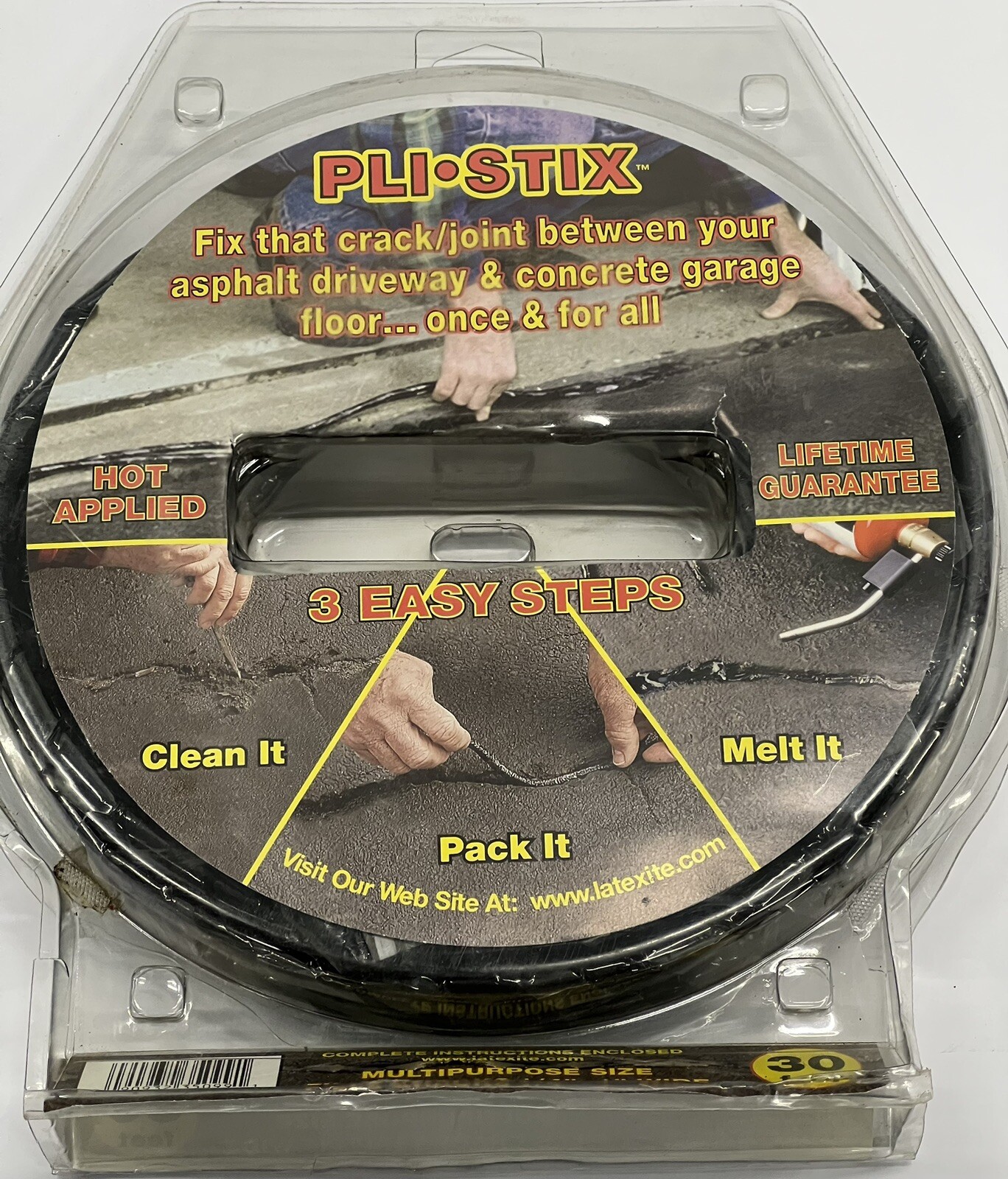 Latex-ite ~ Pli-Stix 30 Ft. Medium Black Permanent Blacktop Joint ...