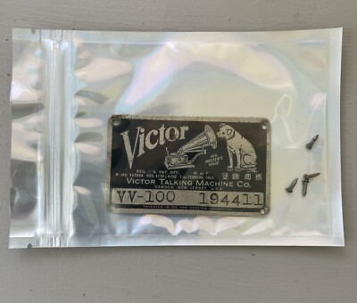 VV-100 194411 Nameplate & screws ID Tag - Phonograph parts | eBay