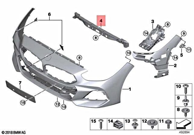 Genuine BMW Z4 G29 Z4 20i 30i M40i Mount Bumper Front Center ...
