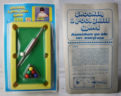 RARE VINTAGE 80'S SNOOKER & POOL TABLE GAME MADE IN GREECE GREEK NEW ...