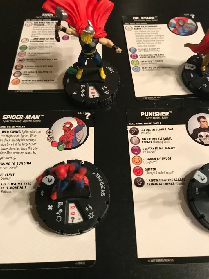 HeroClix Marvel Characters Lot of 6 With Cards Very Clean | eBay