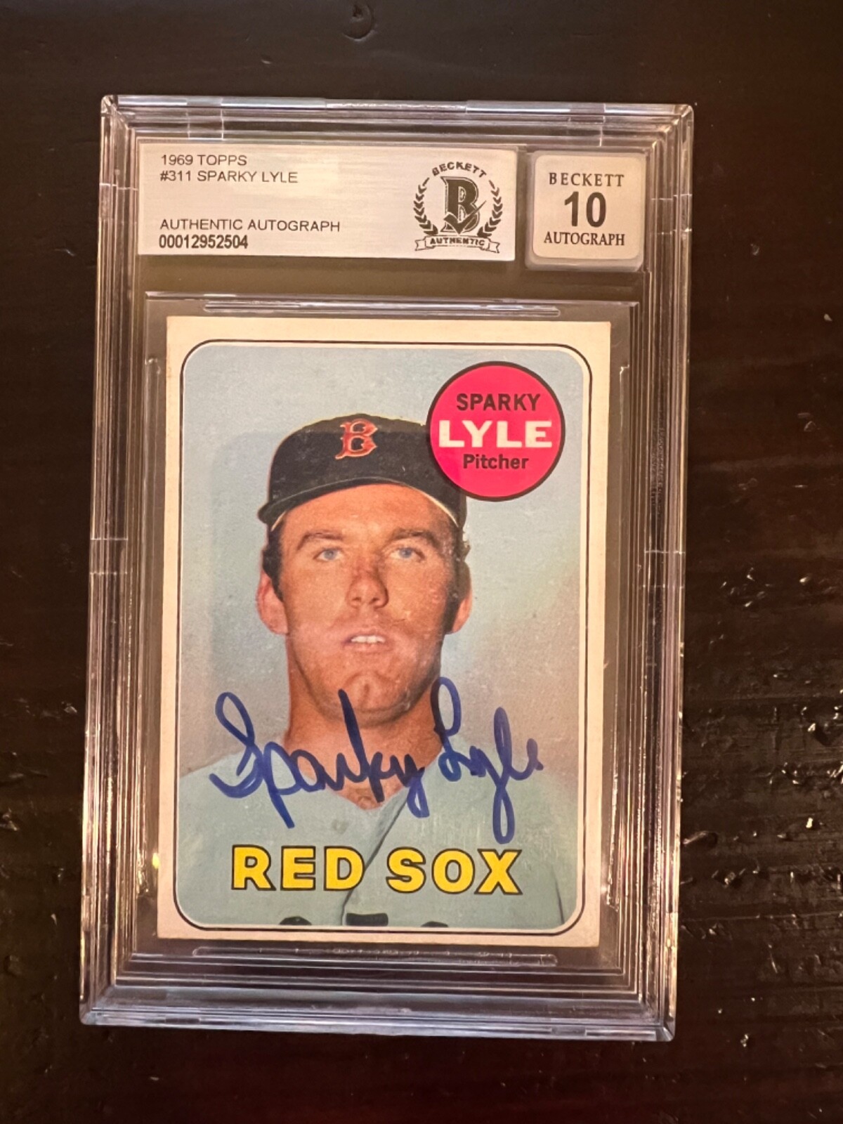 Sparky Lyle Signed 1969 Topps Rookie Card Beckett Certified autograph ...