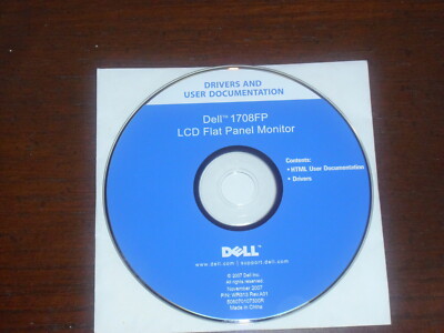 Dell 1708FP LCD Flat Panel Monitor Driver & Documentation Installation ...