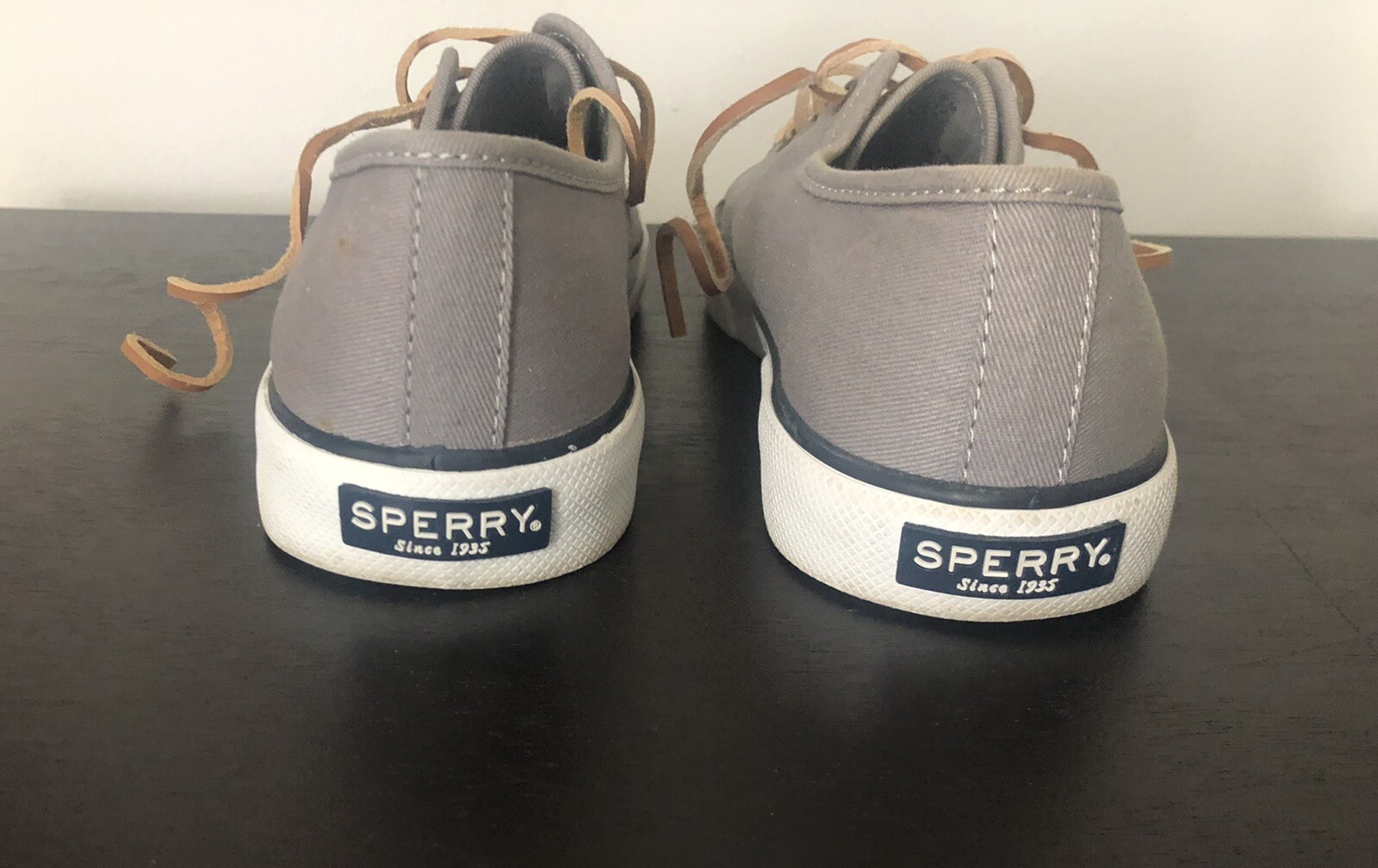Sperry Top Sider Shoes, Memory Foam Canvas Sneakers, Gray, Size 7 | eBay
