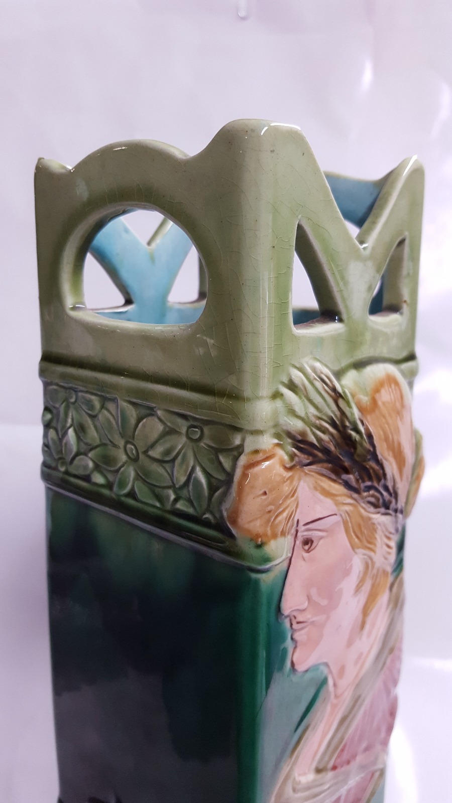 Gerbing and Stephan Art Nouveu Jungenstil/ Majolica Vase, Austrian ...