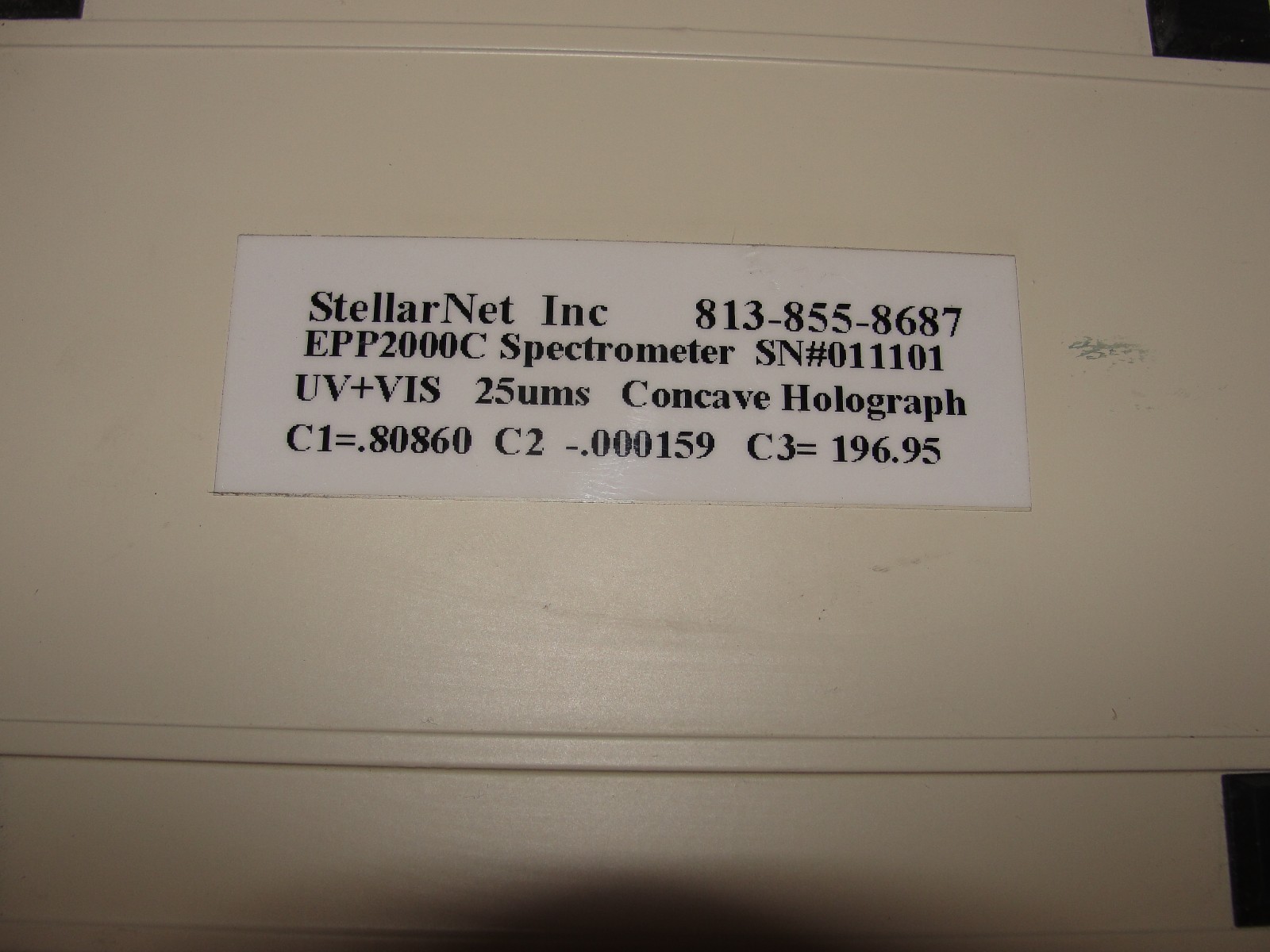 STELLARNET EPP2000C Spectrometer & BP1 Battery Pack & SL1 Halogen Light ...