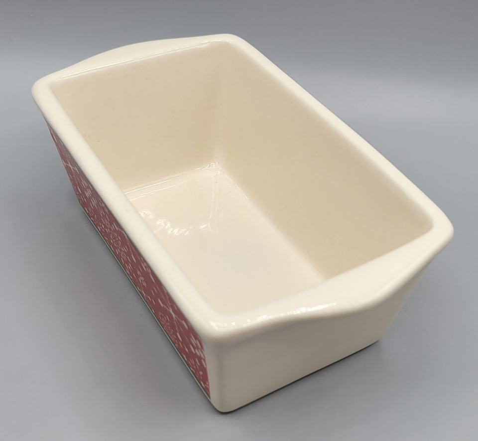 Old Time Pottery Mini Loaf Bread Pan Baking Ceramic Stoneware Christmas ...
