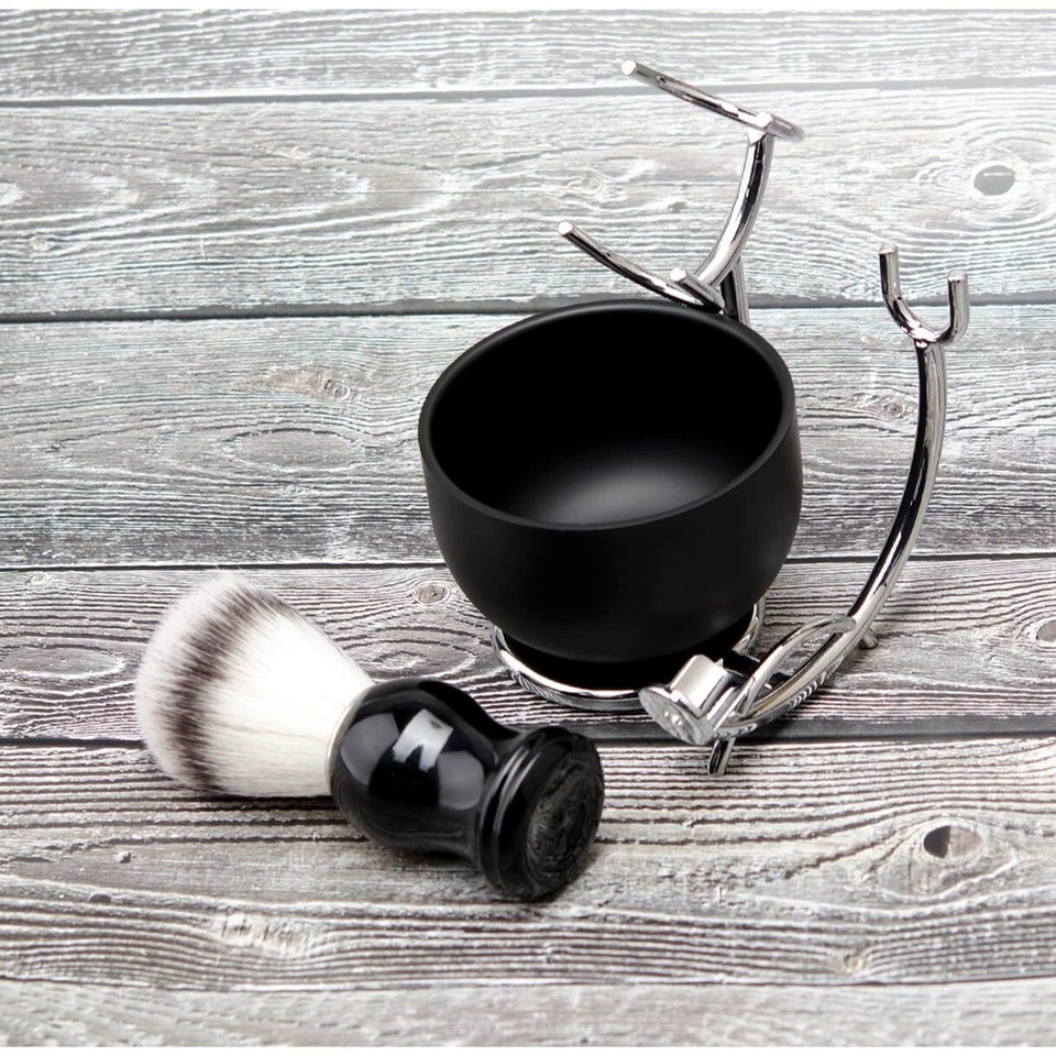Shaving Brush & Bowl Kit for Men 3 in 1 Wet Shaving Set barber Razor ...