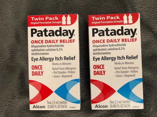 New Lot Of 2 Twin Packs Pataday Original Eye Allergy Itch Drops EXP 2/ ...