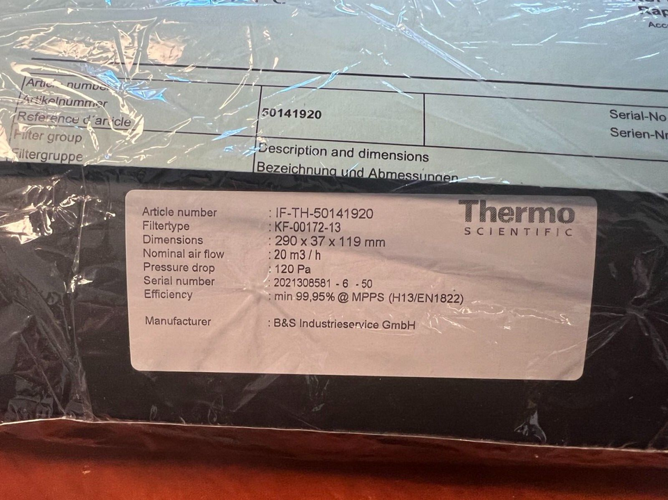 Thermo HEPA Filter for Heracell VIOS 160i/250i Forma Steri 50141920 In ...