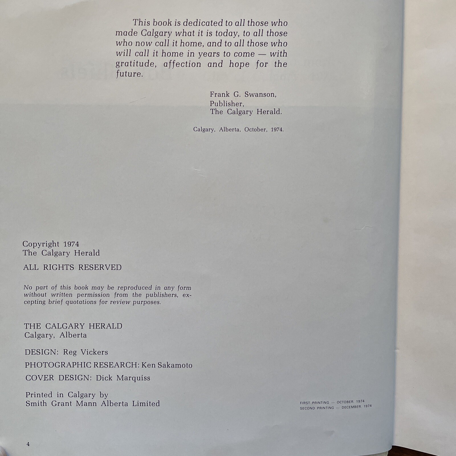 Calgary First 100 Years 1875-1975 Alberta Canada History Centennial ...