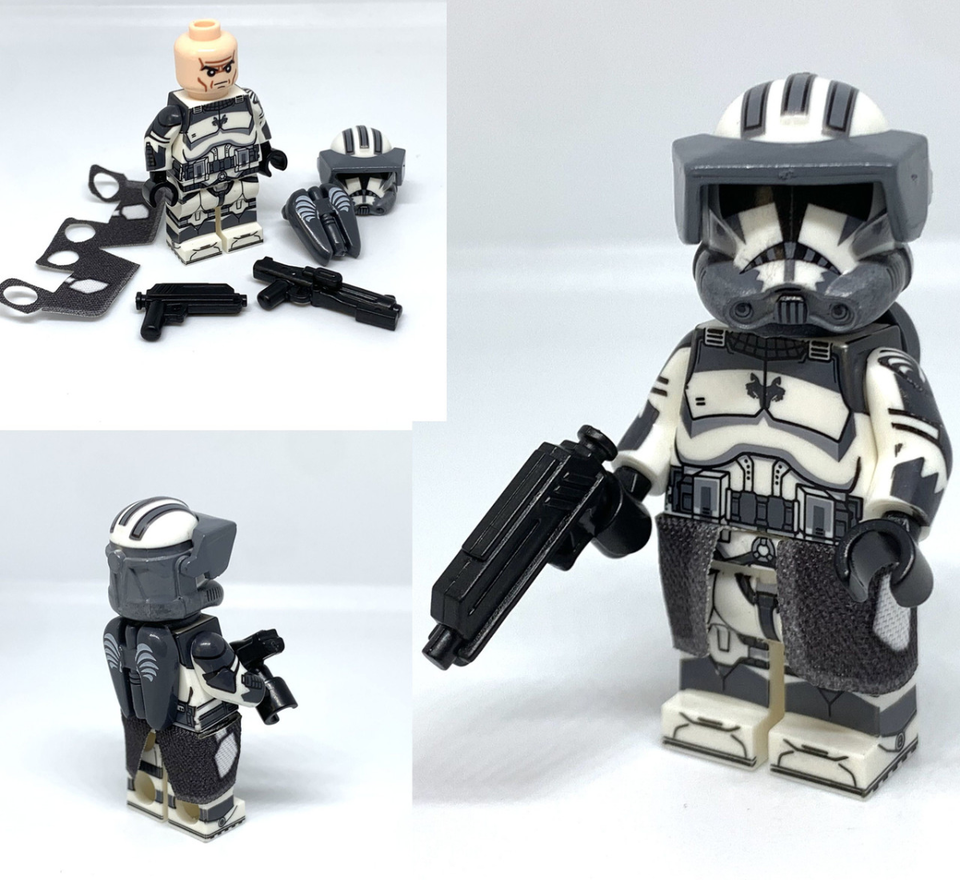 Lego RARE custom Wolfpack Clone Troopers - 8 Figures, Commander Wolffe ...