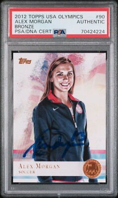 2012 Topps US Olympic Bronze Alex Morgan Auto #90 USWNT PSA AUTHENTIC ...