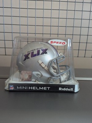Super Bowl XLIX Patriots Seahawks Riddell Speed Mini Football Helmet | eBay