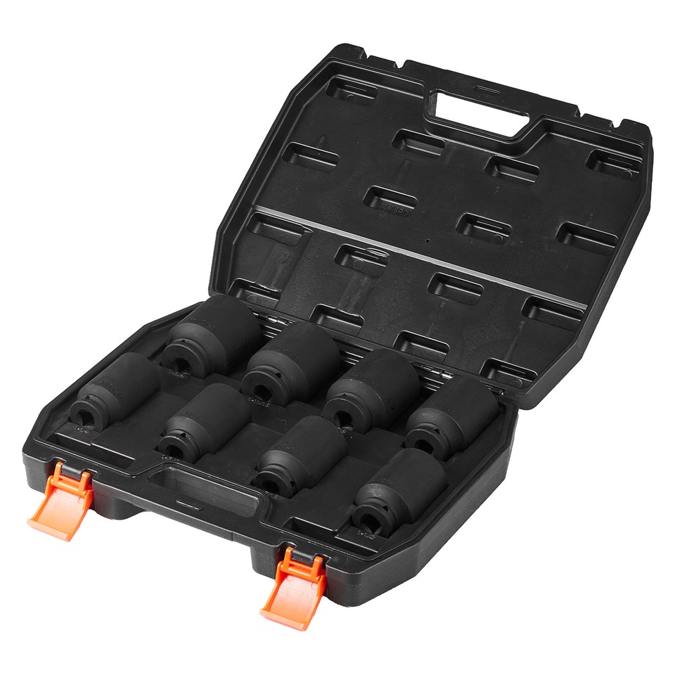 Axle Nut Impact Socket Set 3/4" Deep Drive 6-Point 8PCS SAE Spindle ...