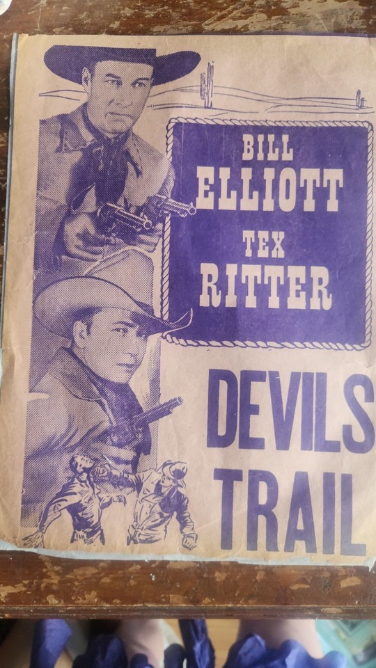 Original 1942 Tex Ritter Movie Poster – Devil’s Trail – Rare Vintage Western Fil | eBay