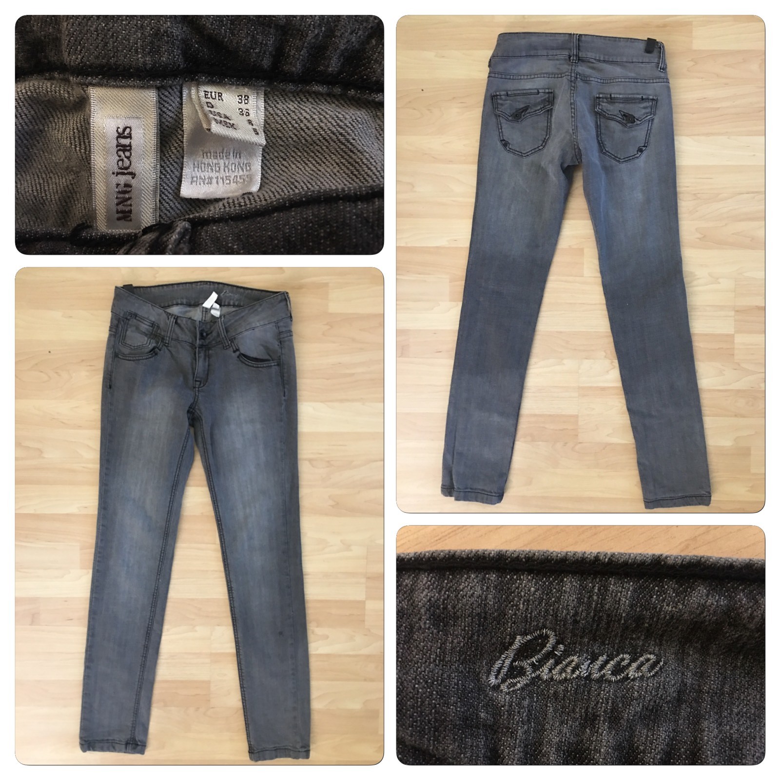 MNG MANGO Norit Bianca Size 8 NWOT Jeans Inseam 32” Elastane 1% Gray | eBay