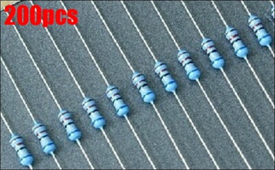 200Pcs 1/4W Watt 220 Ohm 220Ohm Metal Film Resistor 0.25W 220R 1% qg | eBay