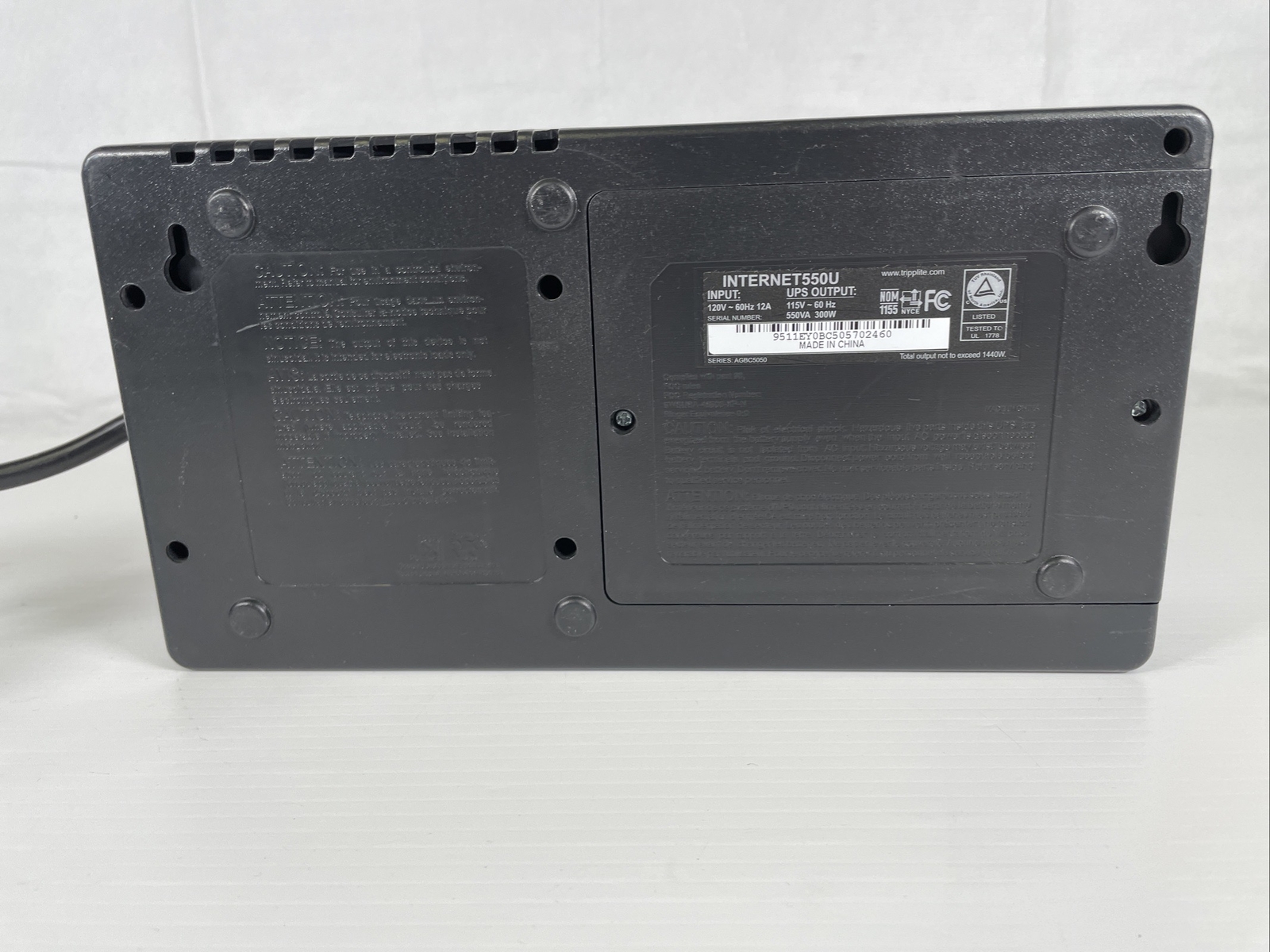 Tripp Lite INTERNET550U Internet Office Series 300W 8 Outlet UPS Surge ...