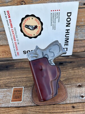 Don Hume H720 28CS Brown Leather Paddle Holster For S&W CS9 Chiefs ...