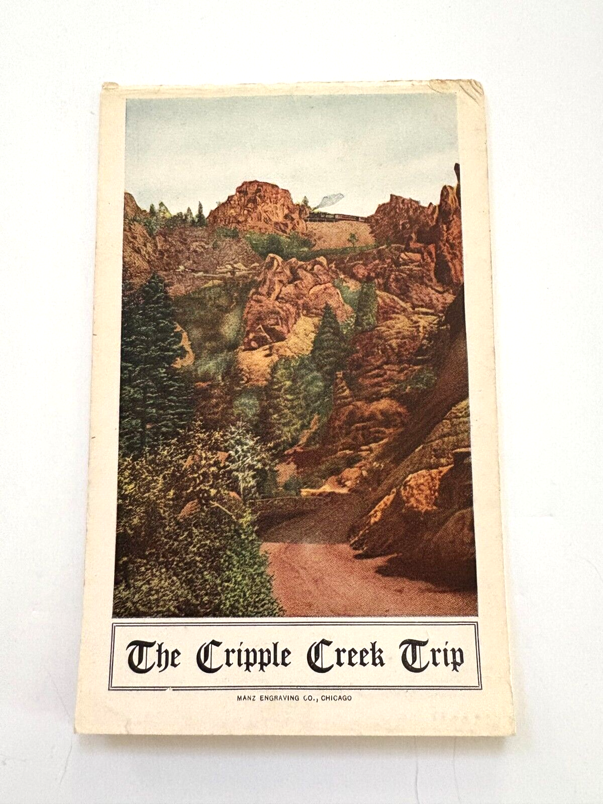 Beautiful Little Vintage Pull-Out Travel Pamphlet "The Cripple Creek ...