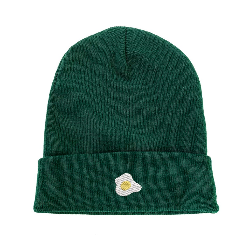 Fried Egg Embroidered Beanie Winter Beanie | eBay