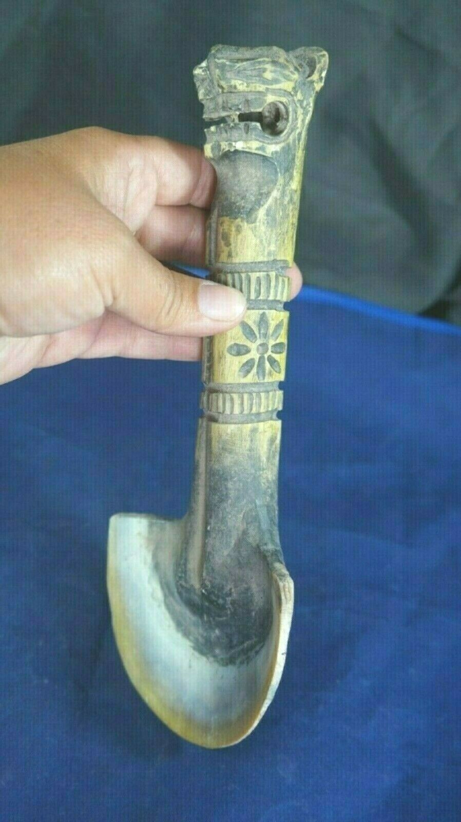 Peruvian Ceremonial Feline knife - made in wood and spondylus | eBay