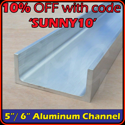 Heavy Duty Aluminium Channel 5x2 6x2 6x3 inch C U Section 6mm 10mm ramp ...