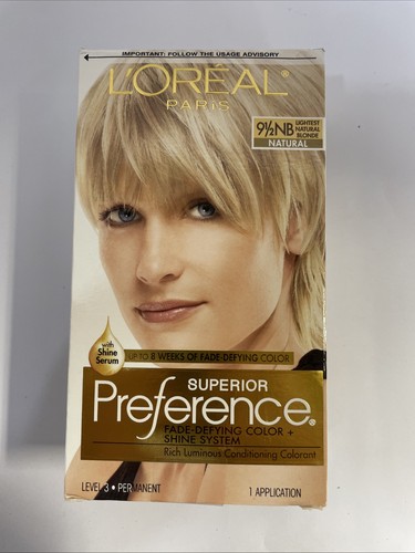 Loreal Superior Preference Hair Color 9.5NB Lightest Natural Blonde ...