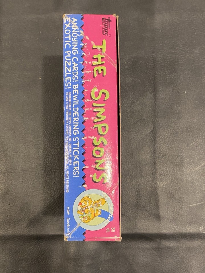 1990 Topps The Simpsons Vintage Wax Trading Card Full Box 36 Packs ...