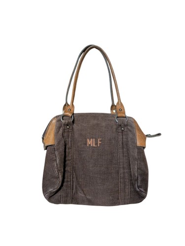 Vintage Davey's Of Worcester Corduroy Brown Purse Bag Double Handle | eBay