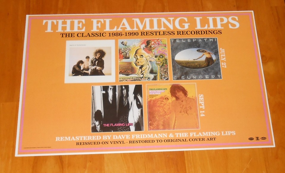 The Flaming Lips Remastered Dave Fridmann Poster 2018 Promo Original ...