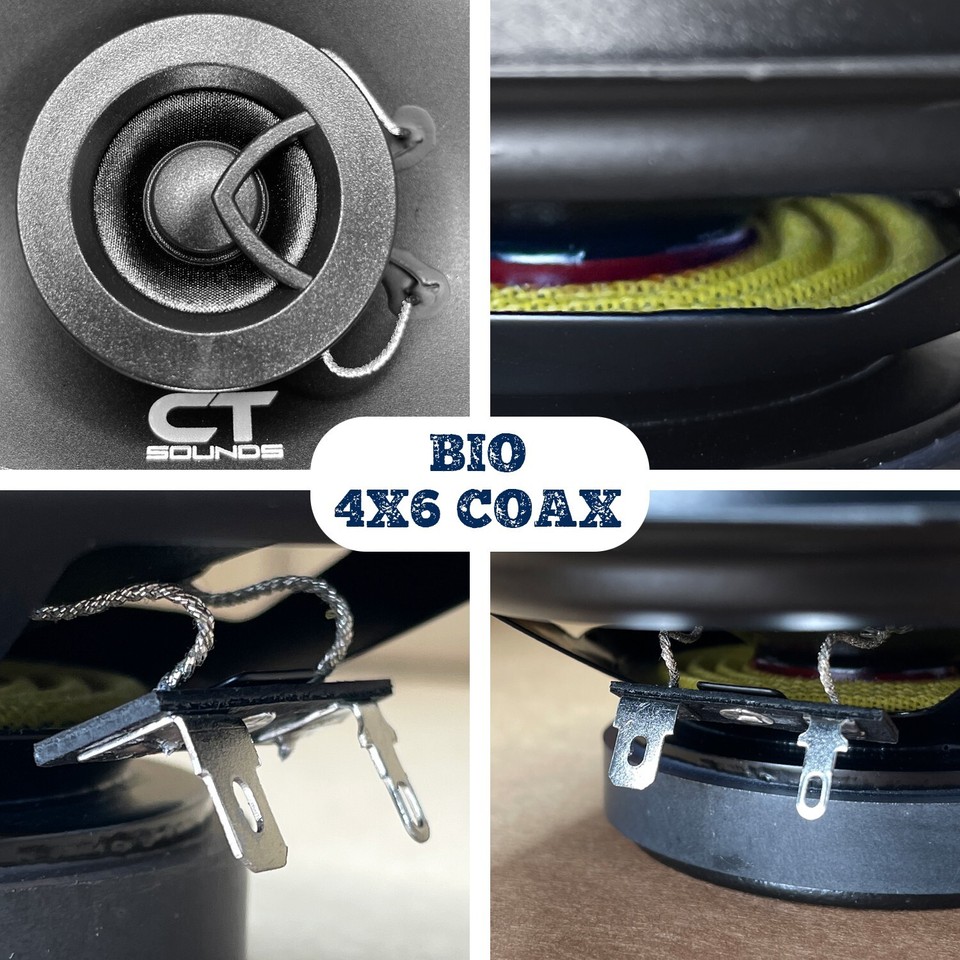 CT Sounds BIO-4X6-COX 160 Watt Max Power 2-Way 4x6" Car Coaxial ...