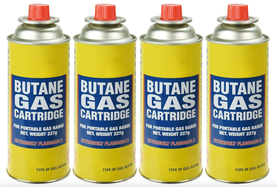 BUTANE GAS BOTTLES CANISTERS Cartridge PORTABLE STOVE COOKER GRILL 227g ...