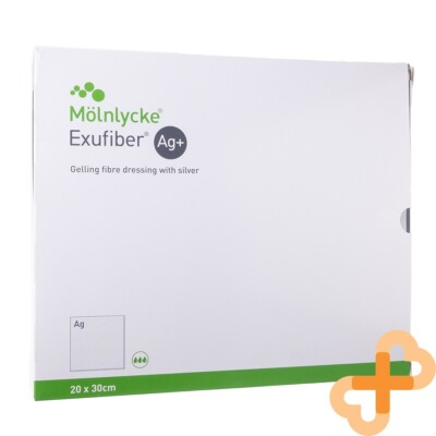 MHC Exufiber AG+ Gel Dressing 20 cm x 30 cm 5 pcs. Patch Bandage Wound ...