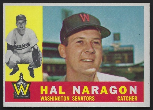 1960 Topps Hal Naragon /*- Washington Senators #231 | eBay