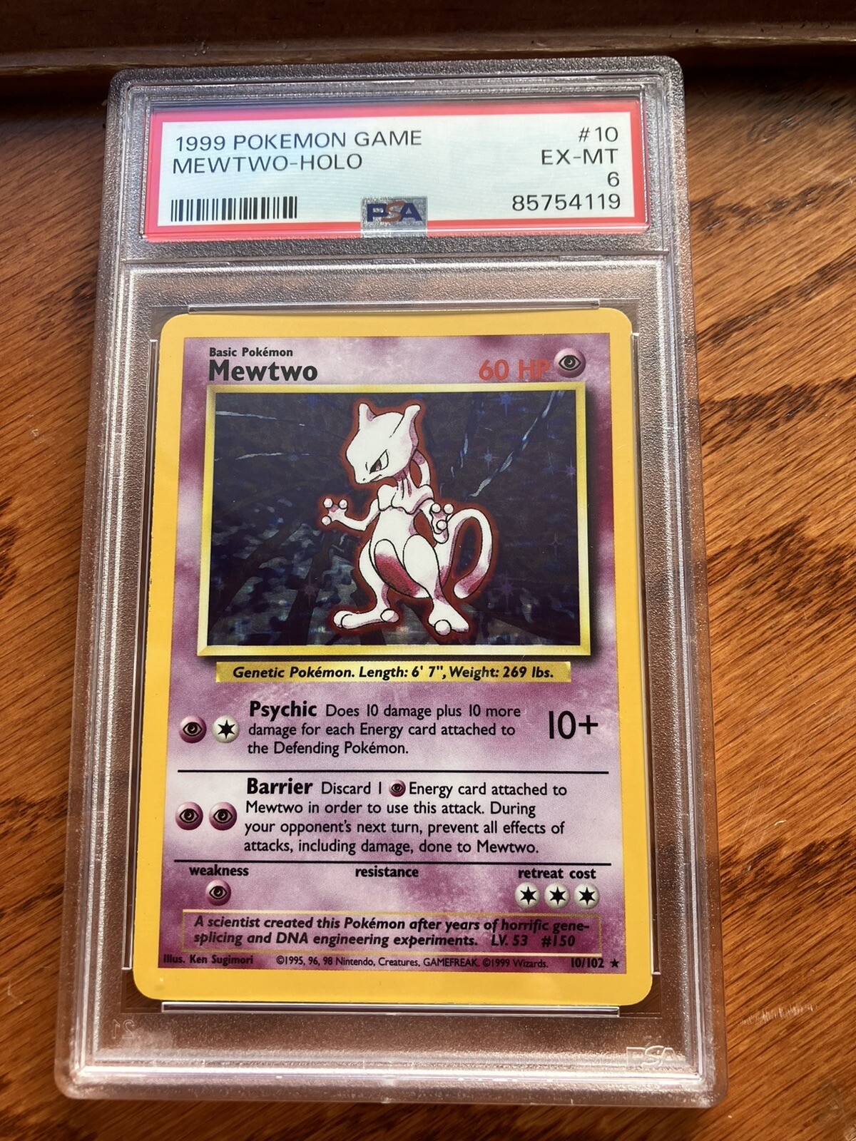 Pokemon Mewtwo #10 Holo Rare Base Set PSA 6 EXCELLENT-MINT | eBay